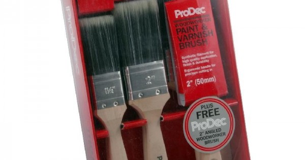 ProDec 6 Piece Trojan Brush Set Including Free Woodwork Brush